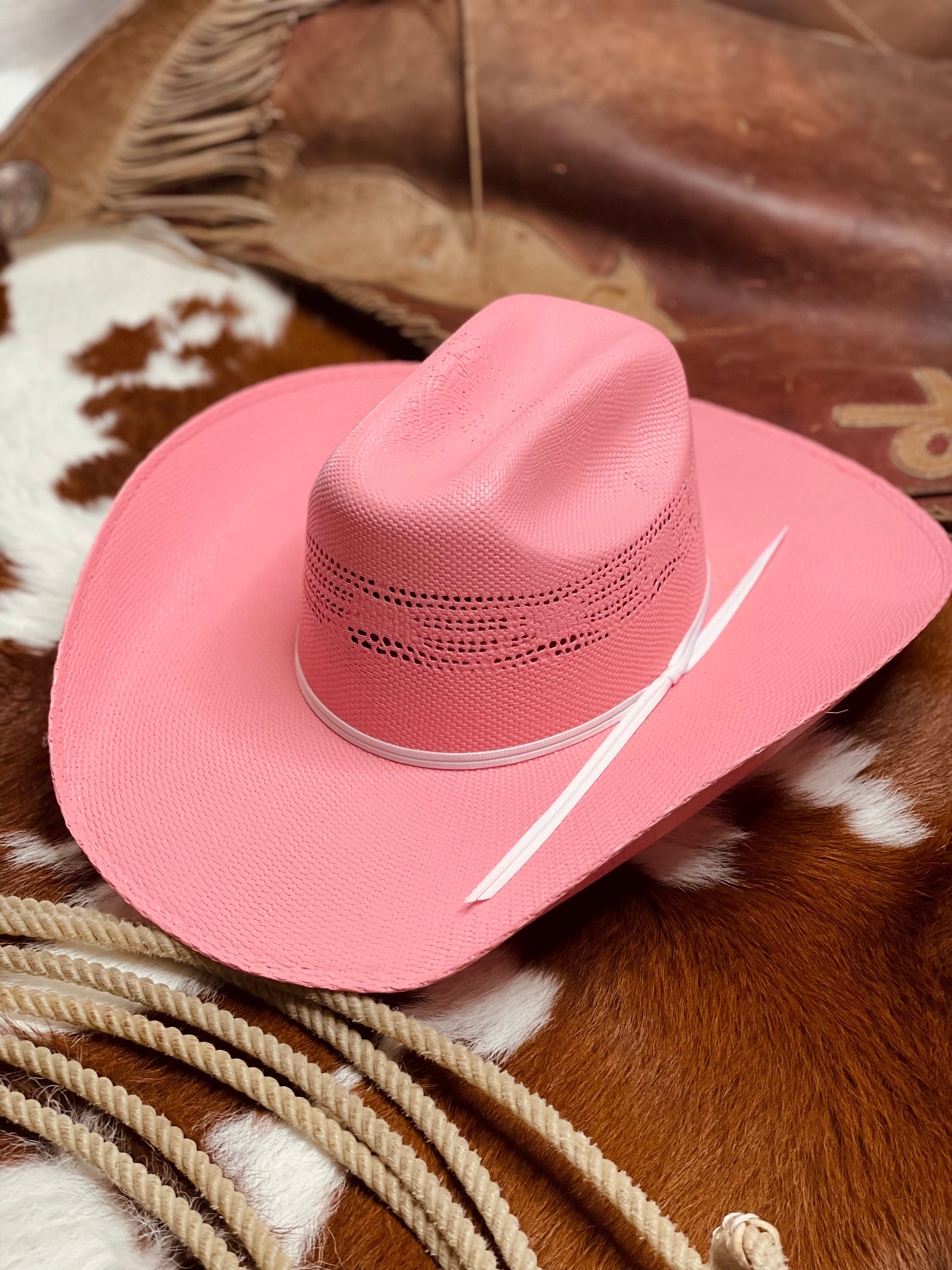 Pink Straw Hat – Owyhee Sky Designs